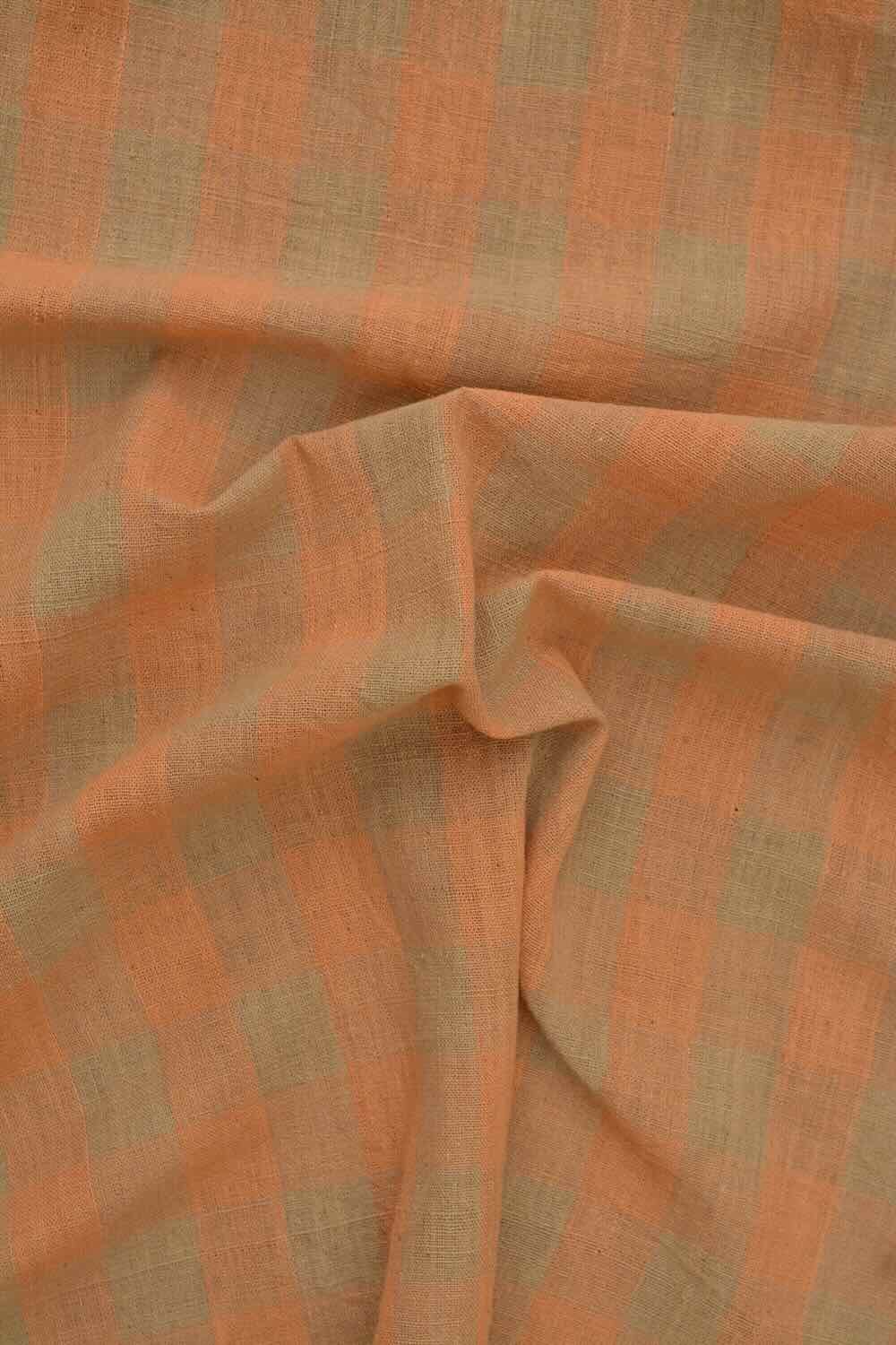 Organically grown, natural coloured brown cotton fabric - Kandu