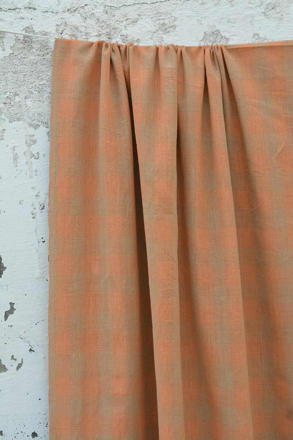 Organically grown, natural coloured brown cotton fabric - Kandu