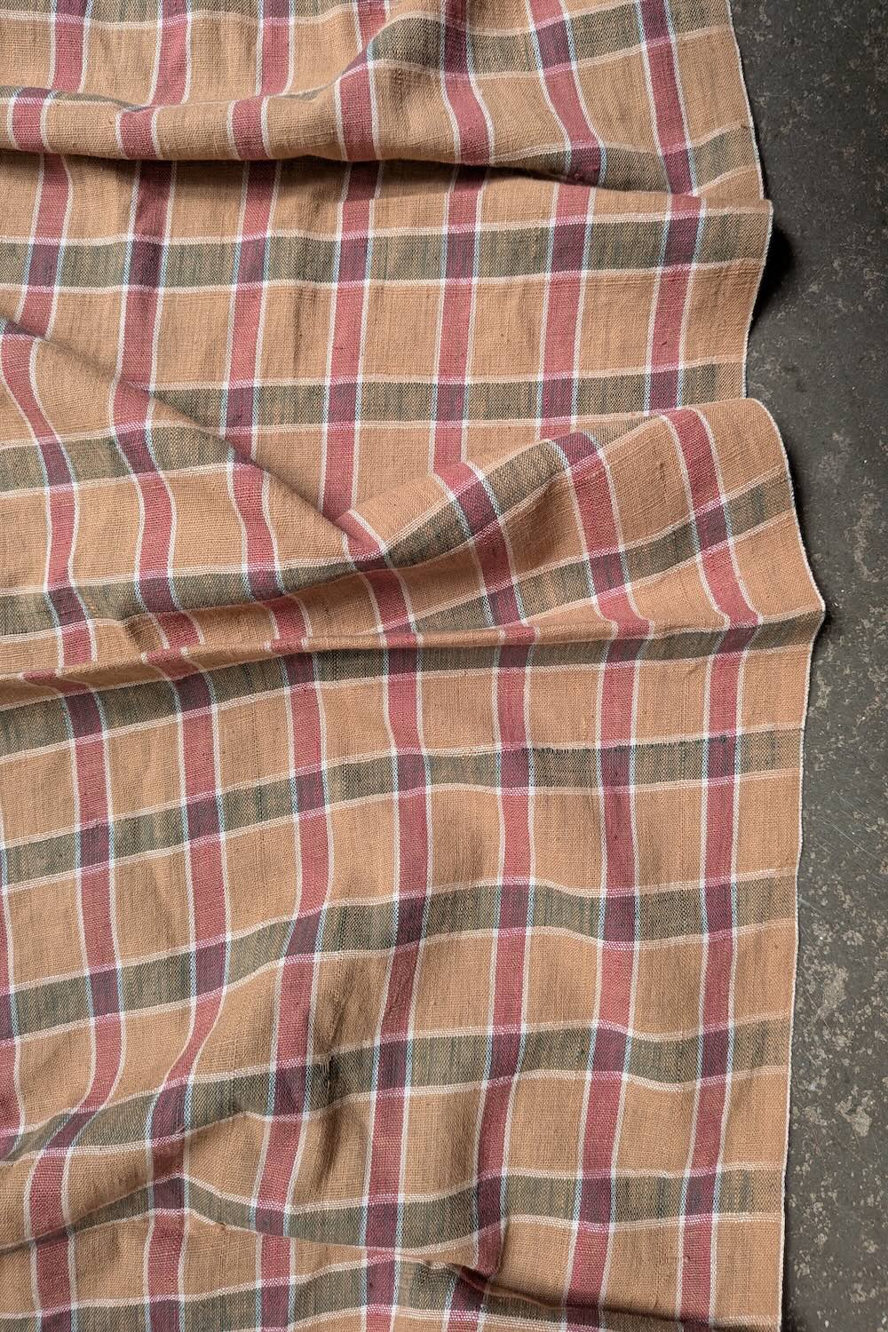Organically grown, natural coloured brown cotton fabric - Kandu
