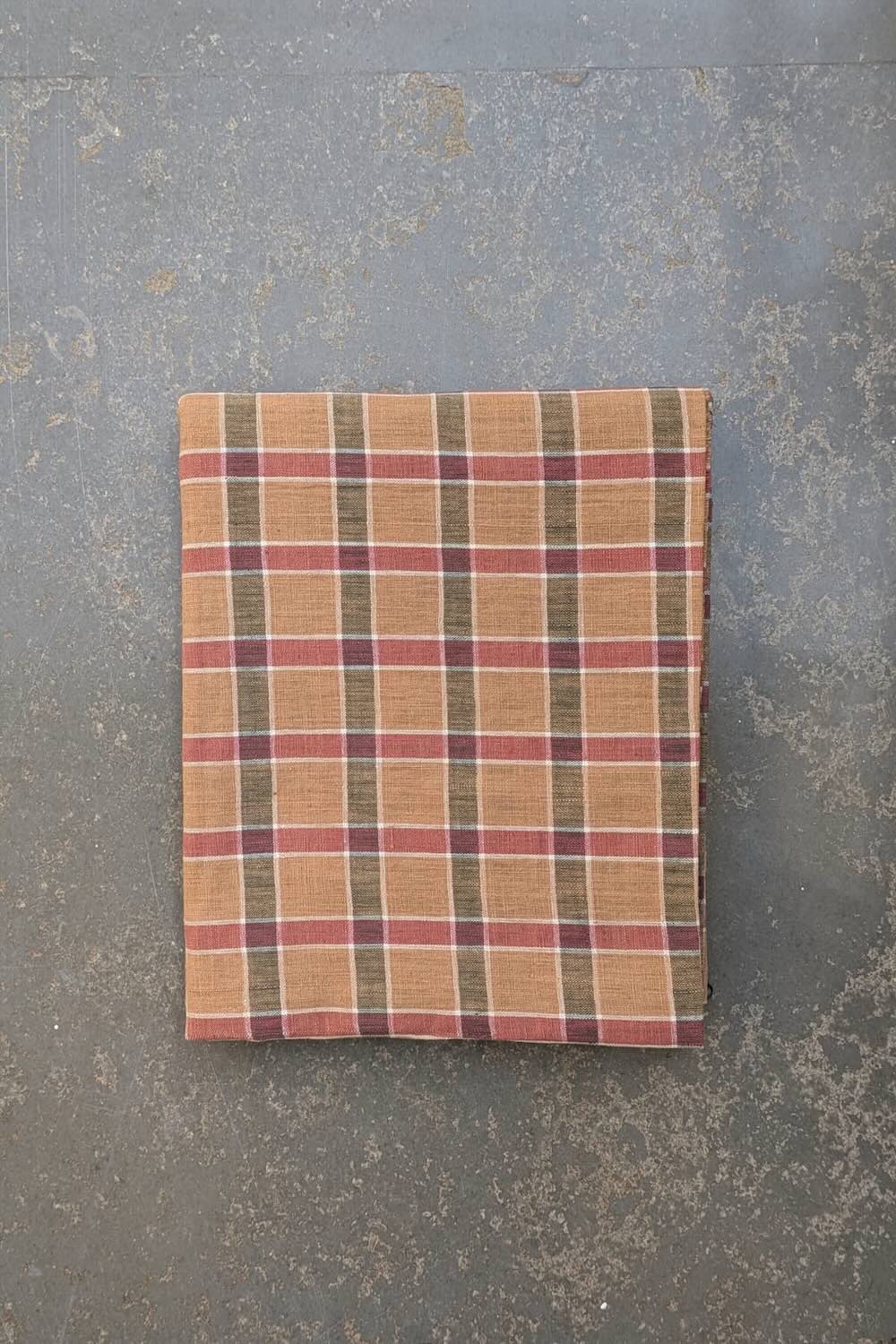 Organically grown, natural coloured brown cotton fabric - Kandu